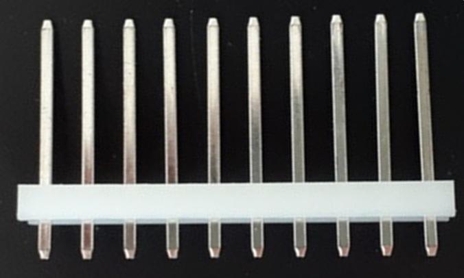 Connector, 0.156" Header, 10 Pin Extra long pin length - Overall leng