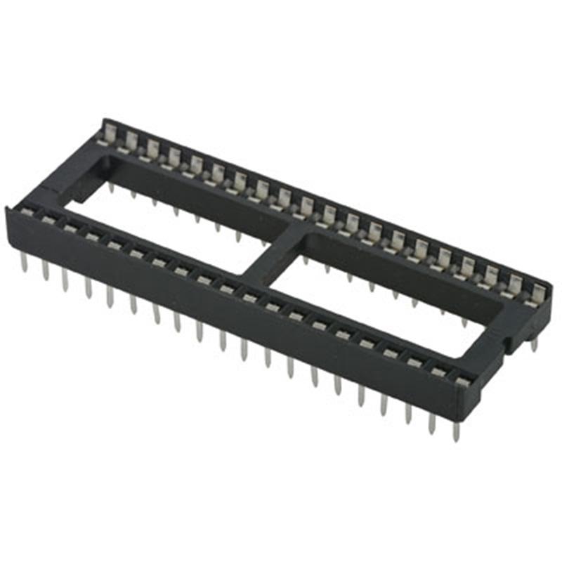 40-Pin 0.6 Inch Wide Low Profile Dual Wipe IC Socket Package DIP 40